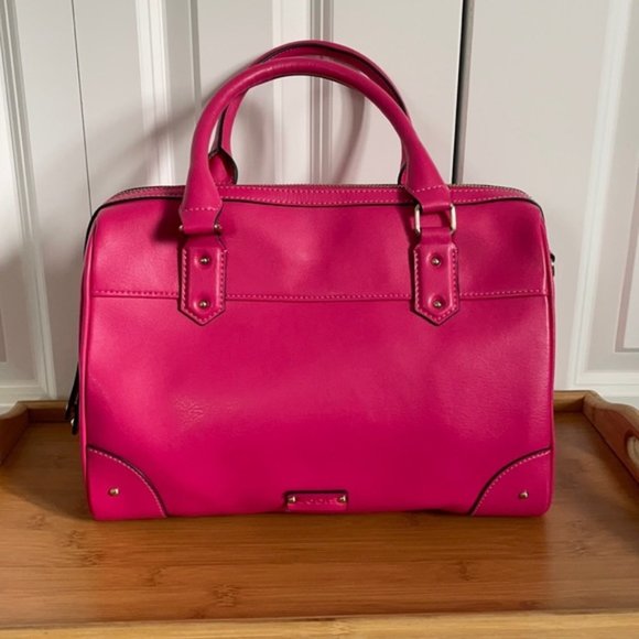 Lodis | Bags | Lodis Kindra Double Handle Fuschia Satchel And Crossbody ...